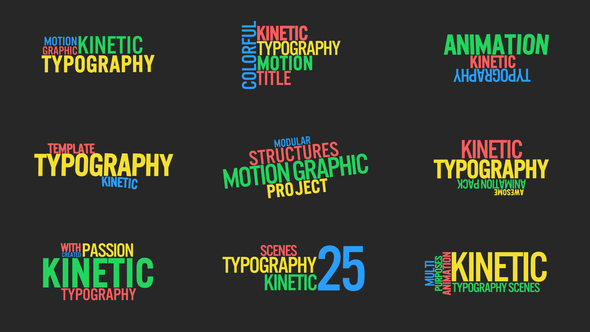 25 Kinetic Typography After Effects Project Files Videohive
